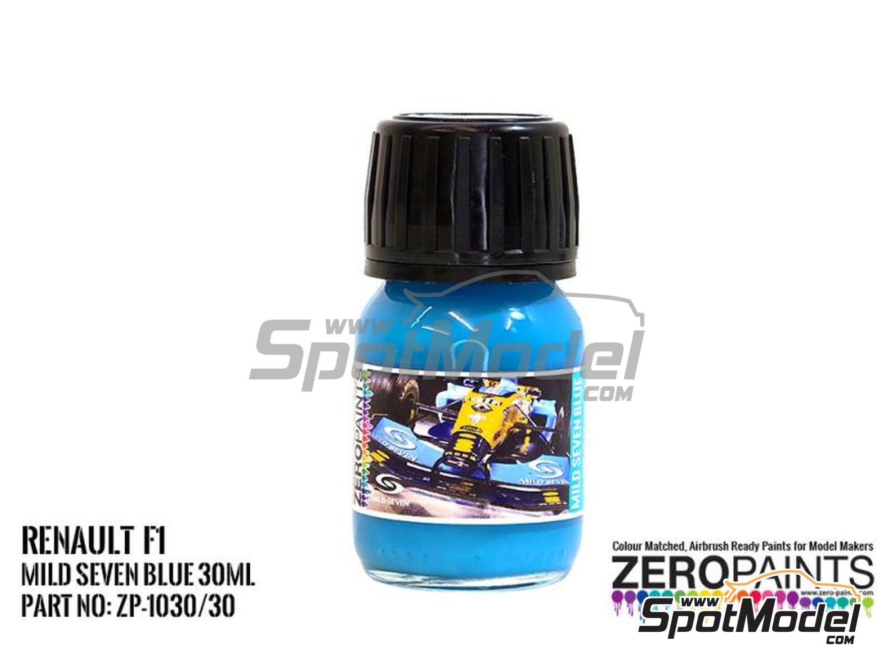 Zero Paints ZP-1030/30: Paint for airbrush Renault Mild Seven Light Blue 1 x 30ml for Studio27 ...